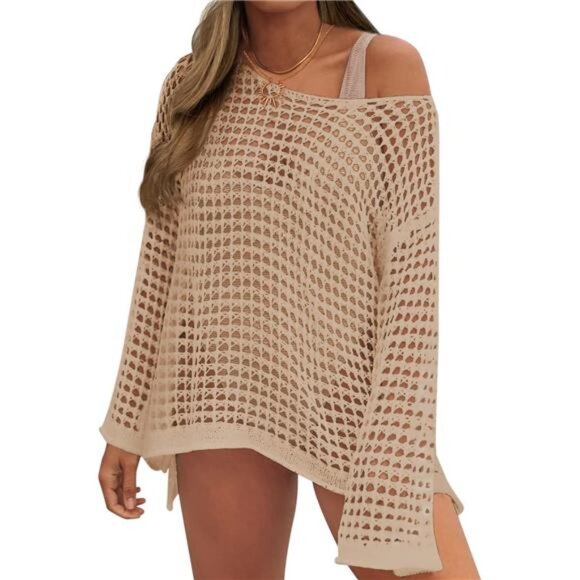 Swim | Womens Crochet Cover Up Mesh Hollow Out Bikini Cover Ups Light ...